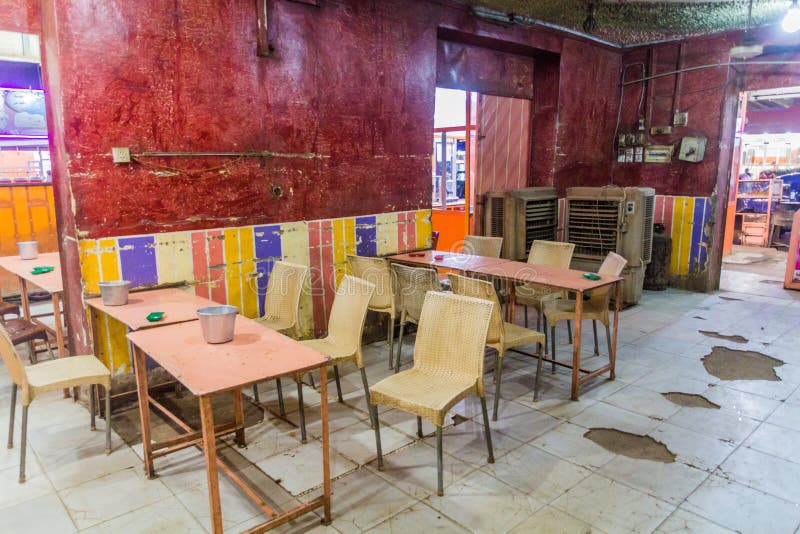 ATBARA, SUDAN - MARCH 3, 2019: Interior of a Local Restaurant in Atbara ...