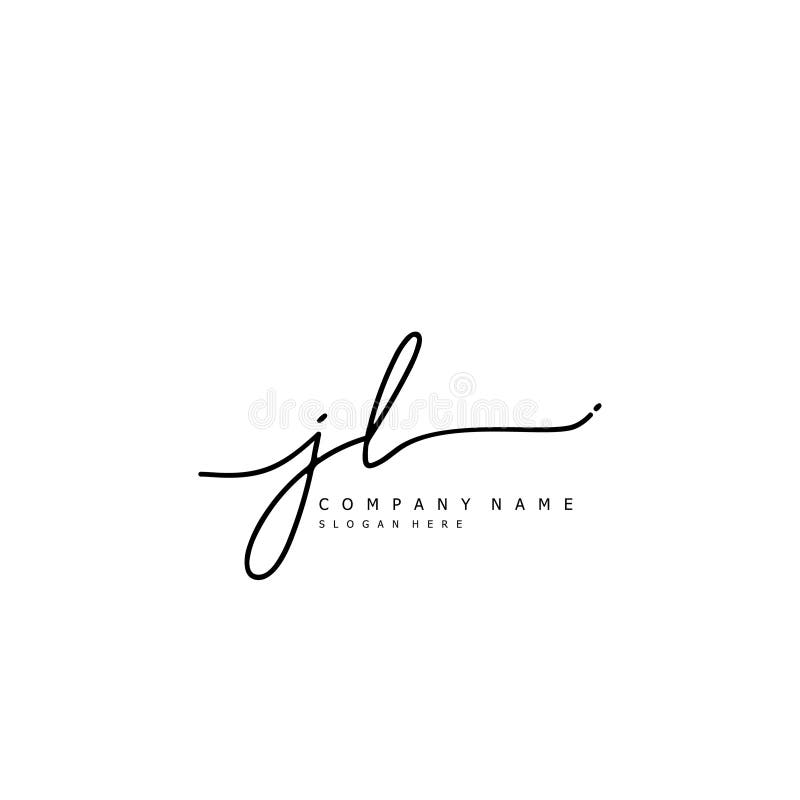 Letter JL Handwritten Signature Logo Stock Vector - Illustration of ...