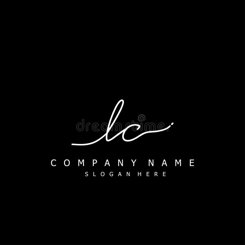 Letter LC Handwritten Signature Logo Stock Vector - Illustration of ...