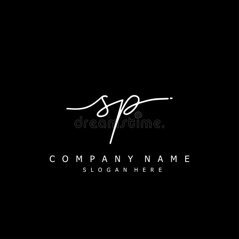 Letter SP Handwritten Signature Logo Stock Vector - Illustration of ...