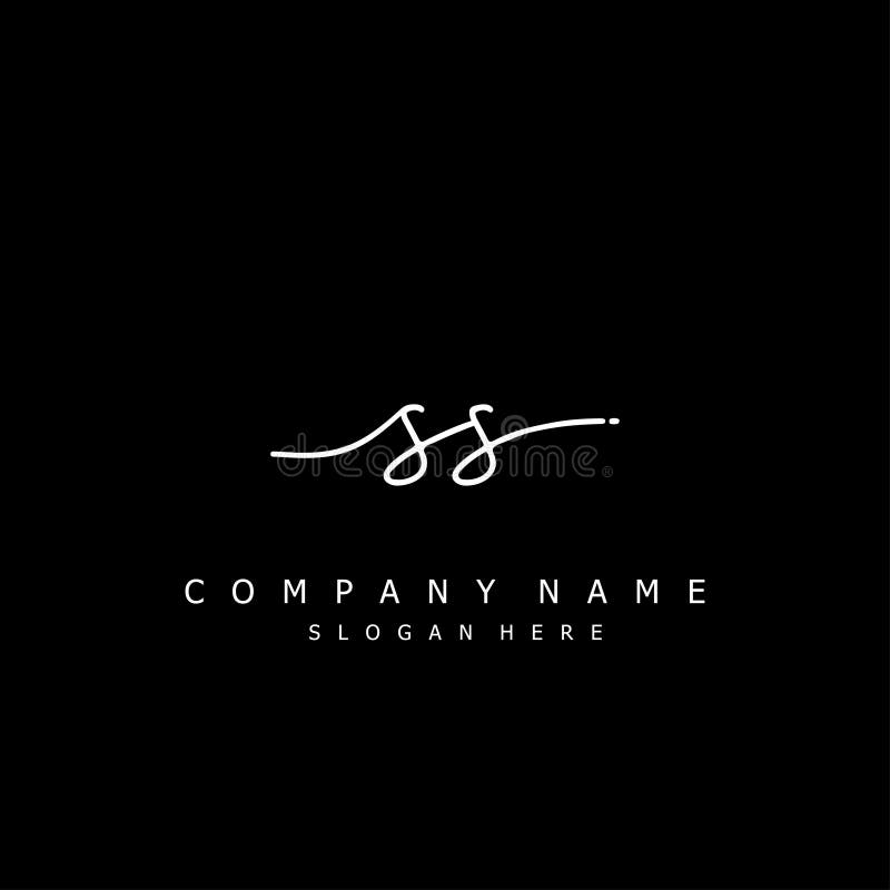 Letter SS Handwritten Signature Logo Stock Vector - Illustration of ...