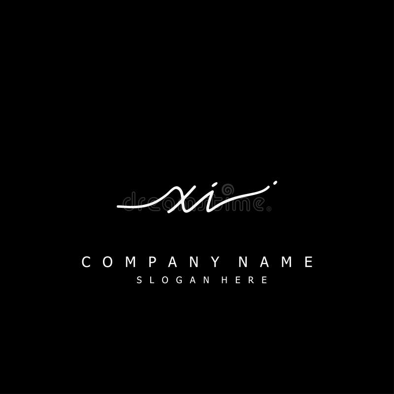 Letter XI Handwritten Signature Logo Stock Vector - Illustration of ...