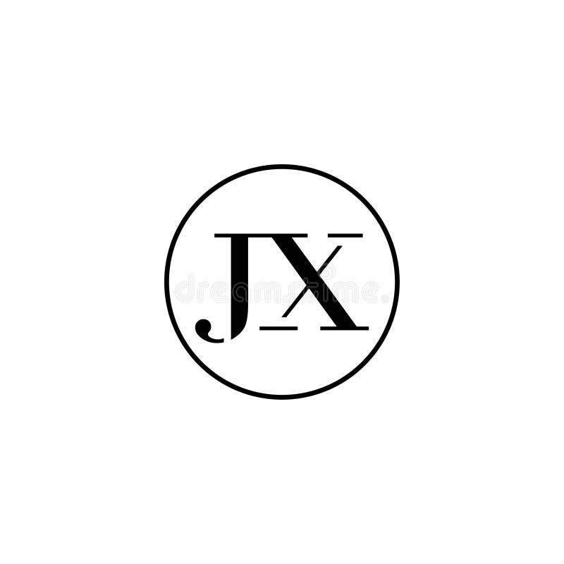 Initial Letter JX Monogram Logo Design Stock Vector - Illustration of ...