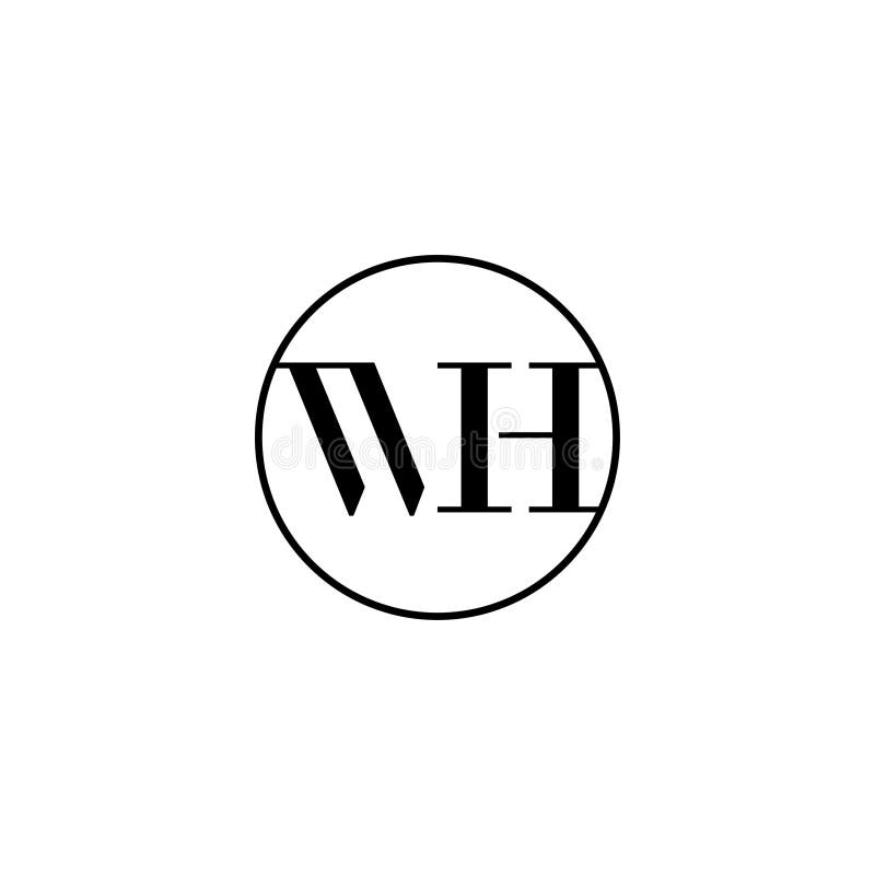 Initial Letter WH Monogram Logo Design Stock Vector - Illustration of ...