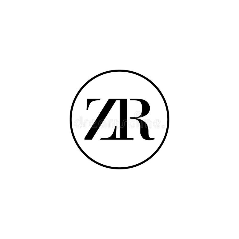 Initial Letter ZR Monogram Logo Design Stock Vector - Illustration of ...