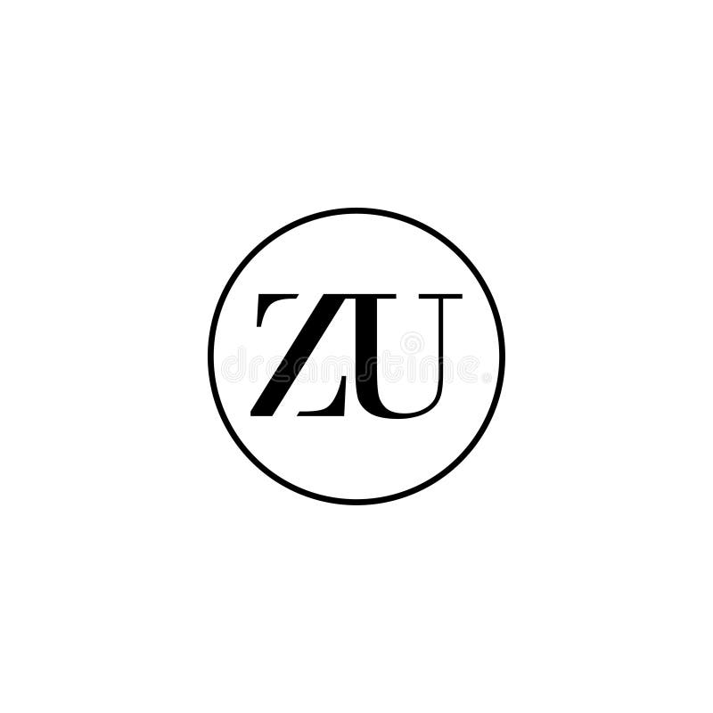 Initial Letter ZU Monogram Logo Design Stock Vector - Illustration of ...