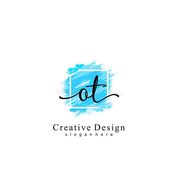 OT Initial Water Color Logo Template Vector Stock Vector - Illustration ...
