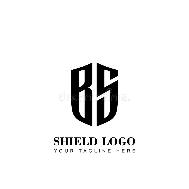 Initial BS Letter with Shield Style Logo Template Vector Stock Vector ...