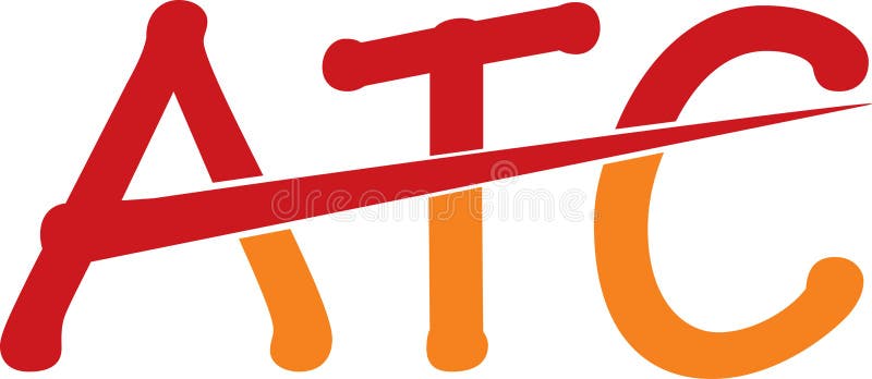 ATC Alphabet Logo Design. Digital Illustration Stock Illustration ...