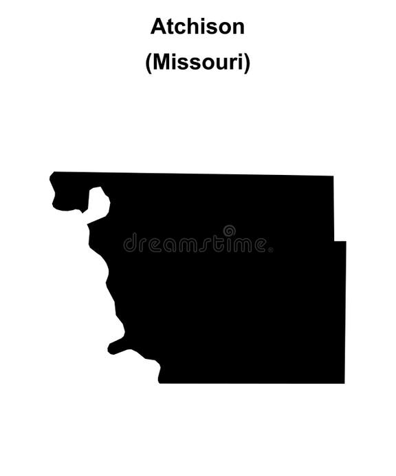 Atchison outline map stock vector. Illustration of boundaries - 361613073