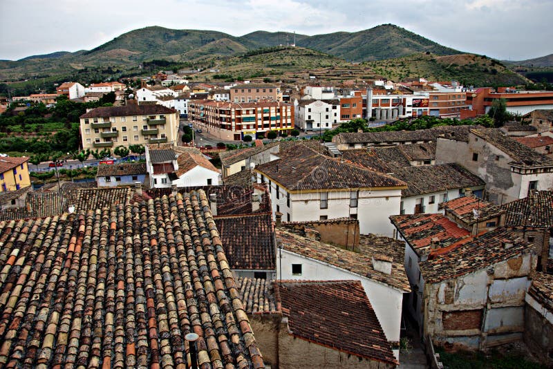 Ateca (Aragon) with Landscape Stock Image - Image of spain, road: 74966469