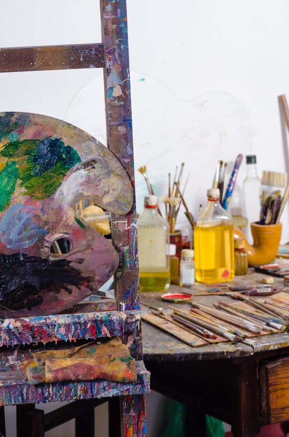 Atelier still life stock photo. Image of oils, artistic - 35165458