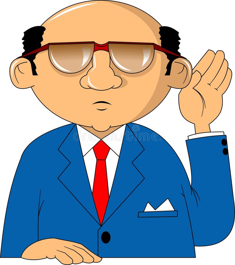 Atento stock de ilustración. Ilustración de rumor, noticias - 139079004