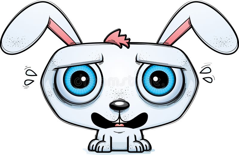 Conejo asustado ilustración del vector. Ilustración de conejito - 14503945