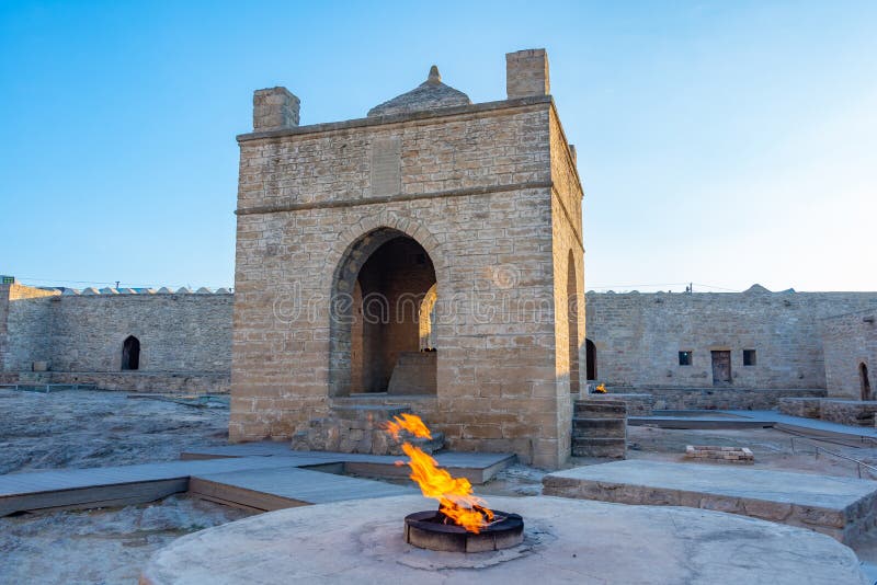 Ateshgah Zoroastrian Fire Temple in Azerbaijan Stock Photo - Image of ...