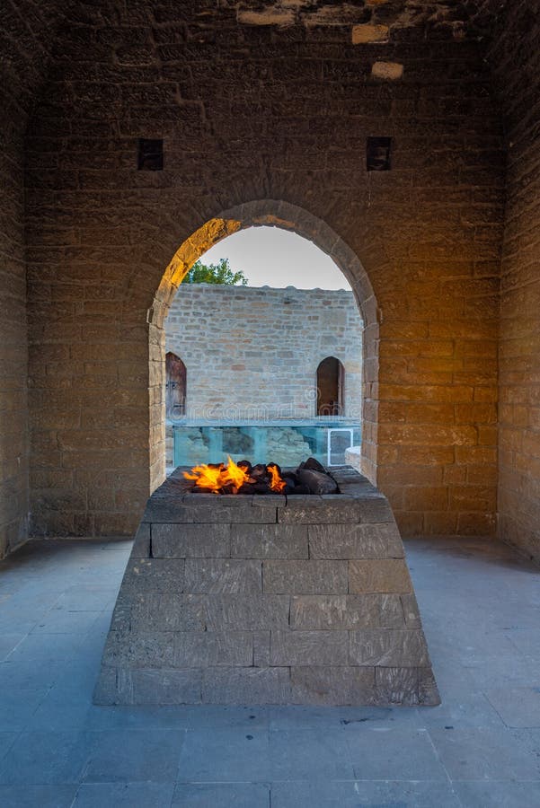 Ateshgah Zoroastrian Fire Temple in Azerbaijan Stock Image - Image of ...