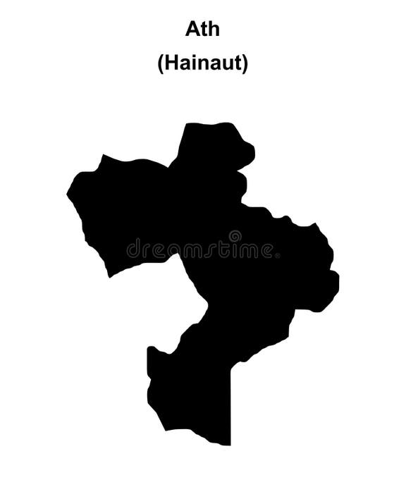 Ath outline map stock illustration. Illustration of belgian - 371629733