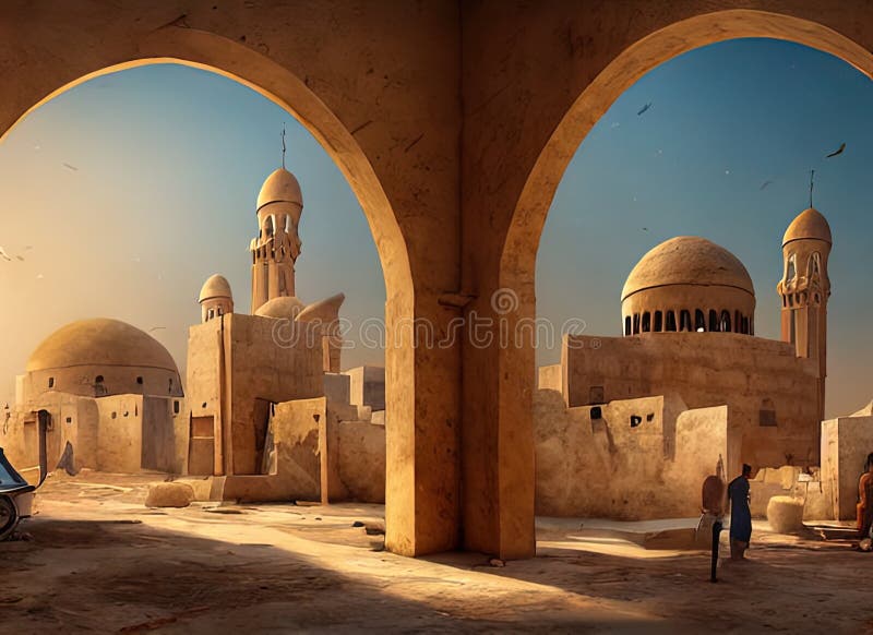 Ath Thawrah, Ar Raqqah, Syria. Generative AI. Stock Illustration ...