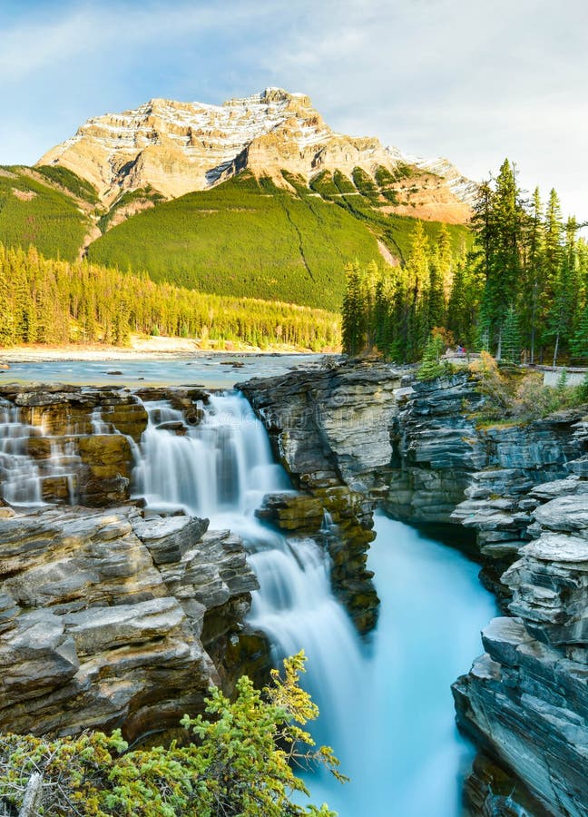 Athabasca Falls in Autumn, Jasper National Park, Canada Stock Photo - Image of jasper, canadian ...