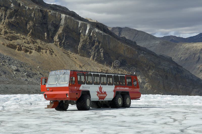Athabasca Glacier, Ice Explorer Bus Editorial Image - Image of discover ...