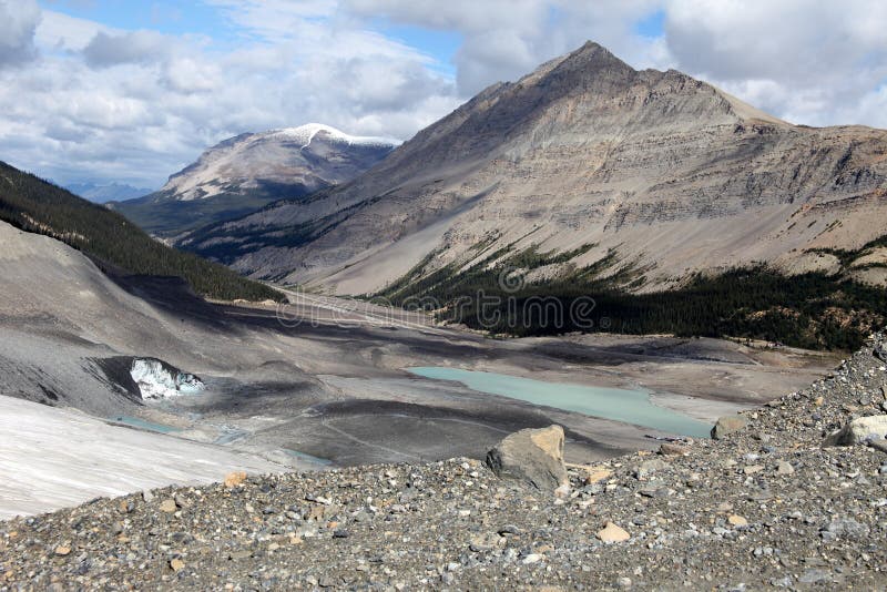 Athabasca Glacier - Jasper National Park Stock Image - Image of ...