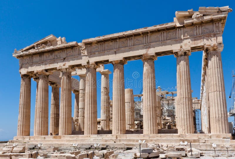 Erechteion Tempel-Akropolis Athen Griechenland Stockbild - Bild von ...
