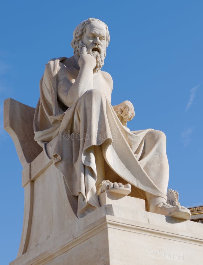 SOCRATES Die Philosophenstatue Stockbild - Bild von denker, archäologie ...