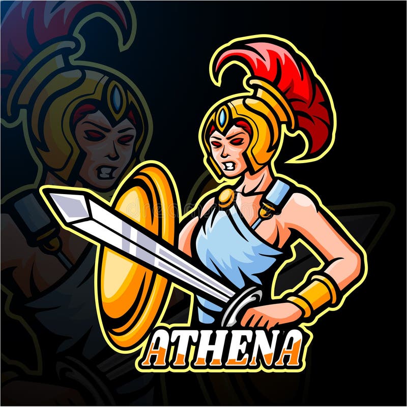 Athena Esport Logo Mascot Design Stock Vector - Illustration of ...