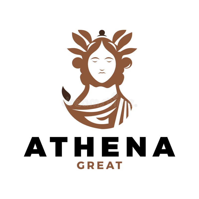 Athena Icon Logo Design Template Stock Vector - Illustration of icon ...