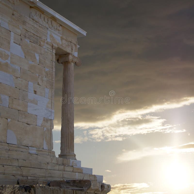 Ancient Ionian Order Greek Temple Detail Stock Image - Image of country ...