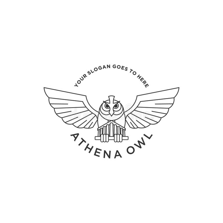 Athena Owl Drawing Stock Illustrations – 33 Athena Owl Drawing Stock ...