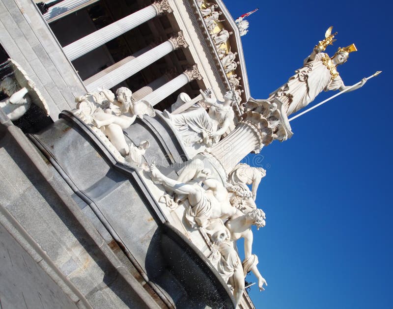 Athena Statue, the Goddess of Wisdom and Philosophy Stock Image - Image ...