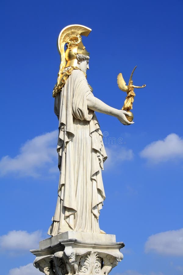 Athena Statue, the Goddess of Wisdom and Philosophy Stock Image - Image ...