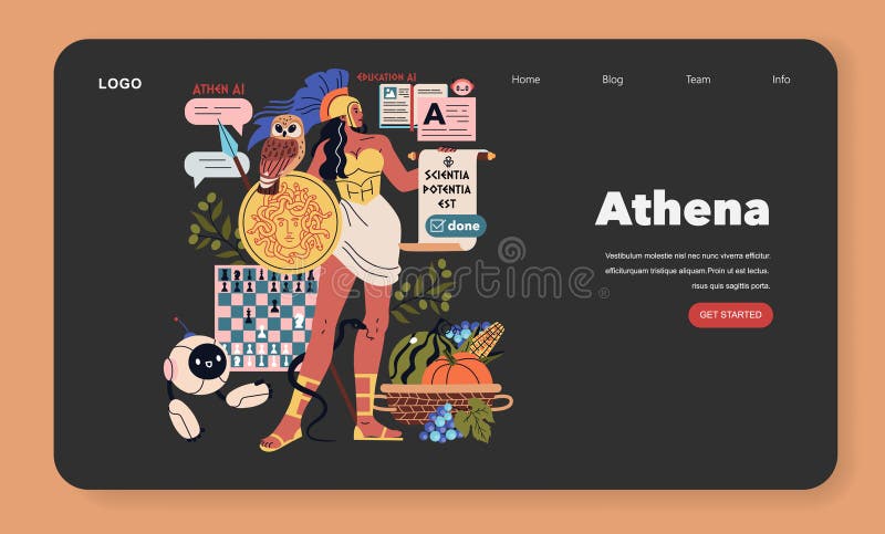 Olympic Gods Synergy AI. Flat Stock Vector - Illustration of greek ...