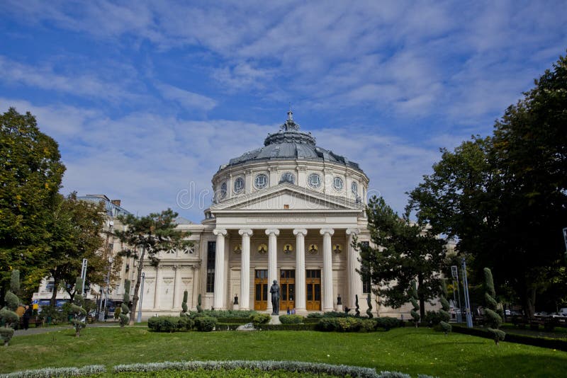 Athenaeum in Bucharest stock photo. Image of building - 66534920