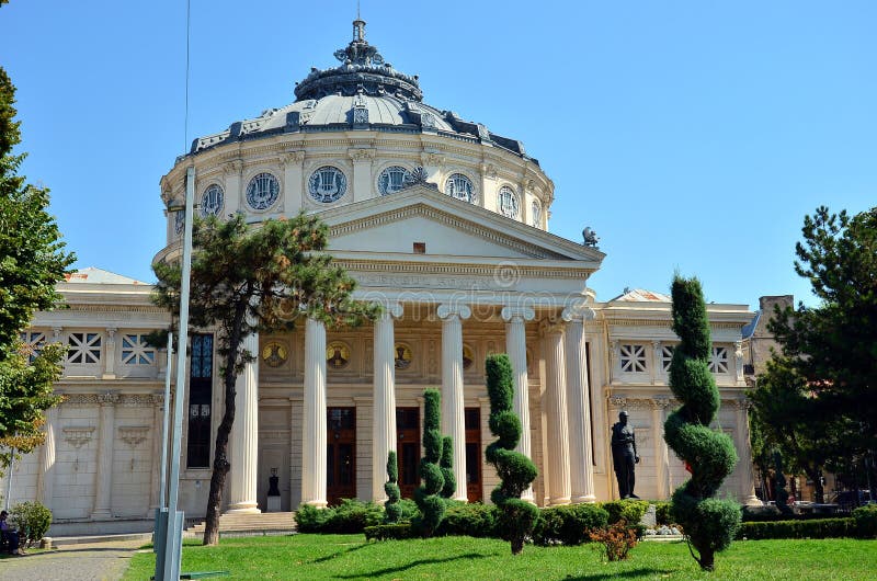 Athenaeum Bucharest, Romania Stock Image - Image of prestigious, ornate ...