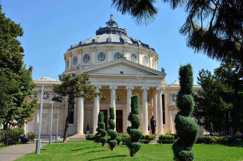 Athenaeum Bucharest, Romania Stock Image - Image of prestigious, ornate ...