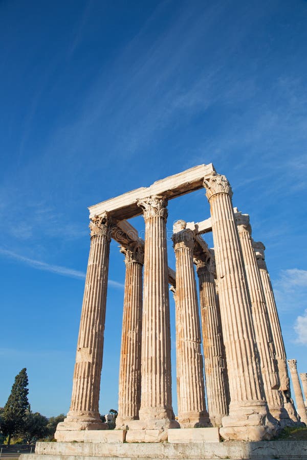 Athene - De Olympieion-Tempel Van Zeus Stock Foto - Image of ...