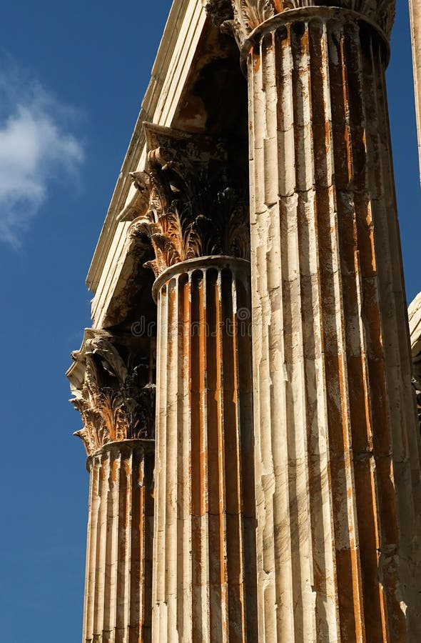 Athenian Columns stock image. Image of stone, athens, column - 2148255
