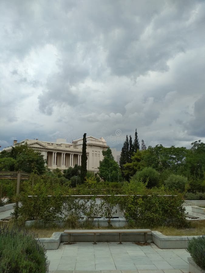 Athenian sky in fall stock image. Image of view, fall - 128738751