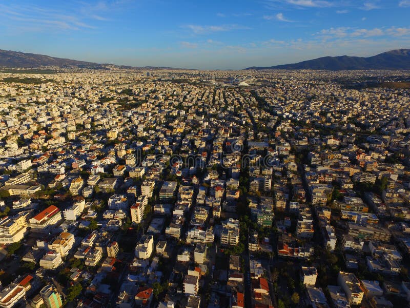 Athens from Above stock image. Image of drone, athens - 87600251