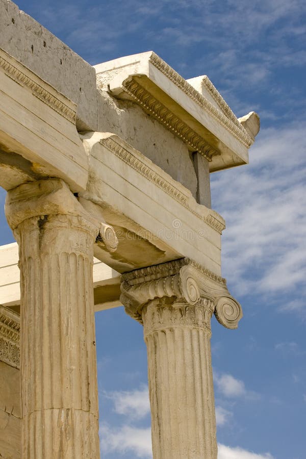 Pillars at the Acropolis stock image. Image of ruins, statue - 9177945