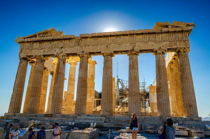 ATHENS CITY, GREECE - SEPTEMBER 2015: Iconic View of the Acropolis of ...
