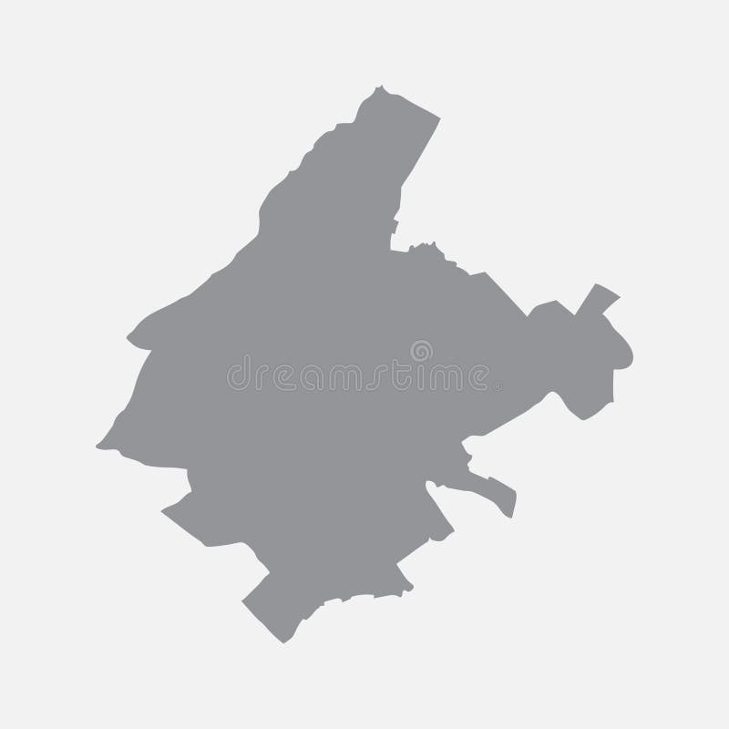 Athens City Map in Gray on a White Background Stock Vector ...