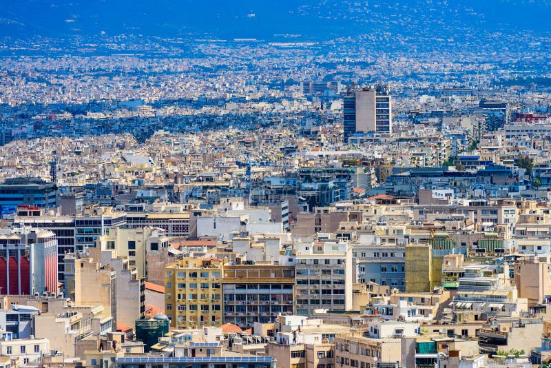 Athens city view editorial stock photo. Image of greece - 56120068