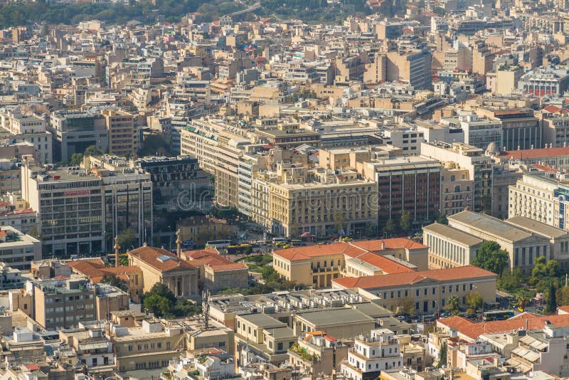 Athens cityscape editorial photography. Image of city - 141106062