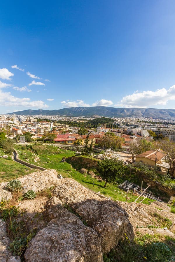 Athens cityscape stock photo. Image of landscape, roof - 145793482