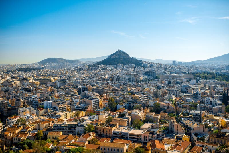 Athens cityscape view stock photo. Image of cityscape - 54182310