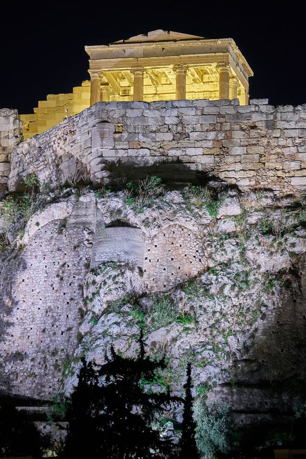Athens Greece, Ancient Temple on Acropolis Hill Stock Photo - Image of ...