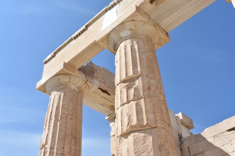 Athens Greece April 2025 Ancient Columns Acropolis Stock Photos - Free ...